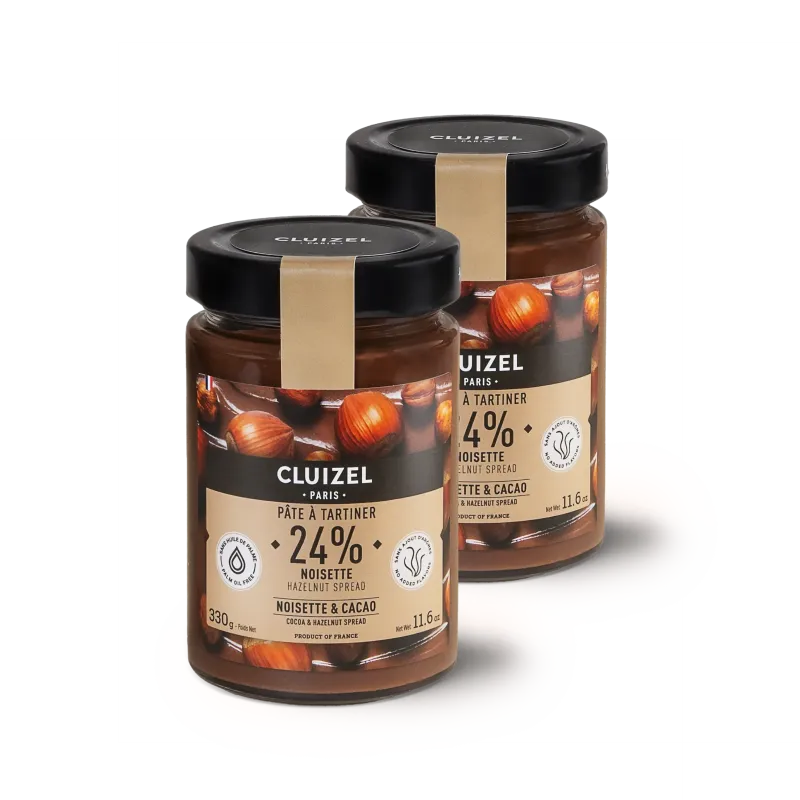 Batch of Hazelnut Spreads 24% (in French) | CLUIZEL